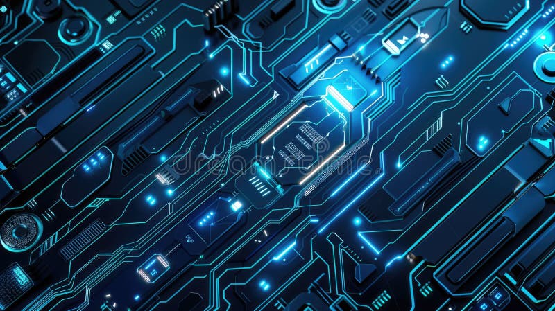 Binary Codes With Glowing Blue Digits Technology And Data Concept