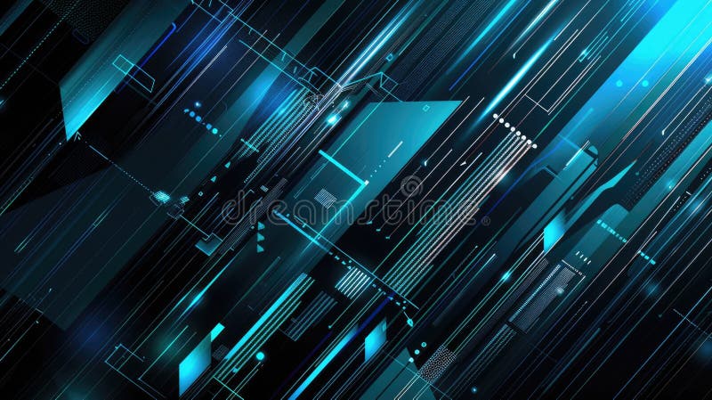 Binary Codes With Glowing Blue Digits Technology And Data Concept