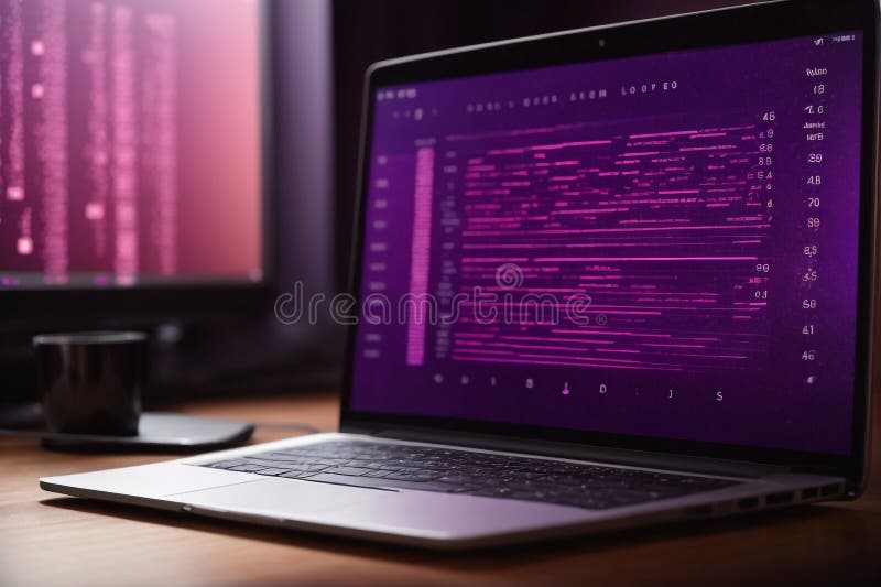 Binary Codes,laptop,Programing,codes Wallpaper Download Ai Generated Images Stock Illustration ...