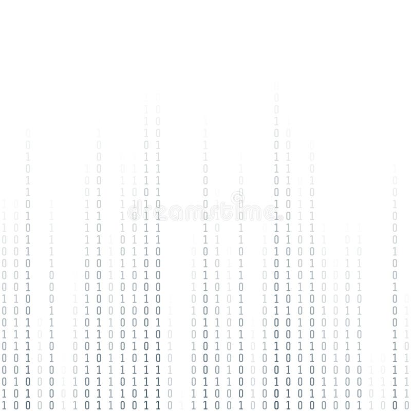Binary Computer Code. Digital Data View. Technology Background Design ...