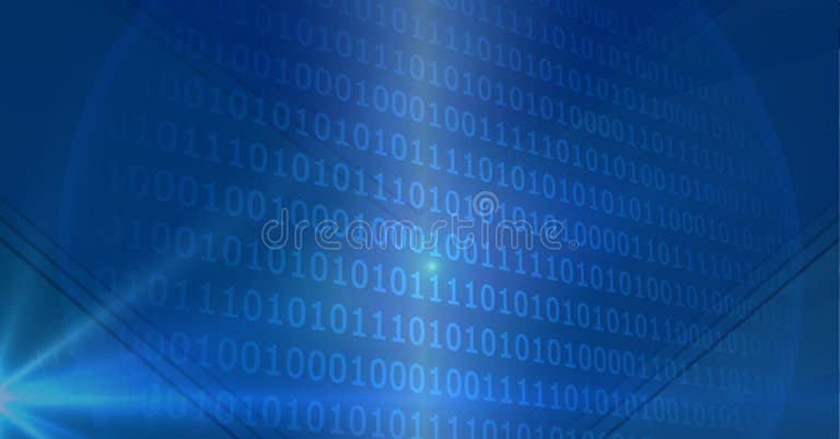 Binary Coding Data Processing Against Spot of Light on Blue Technology ...
