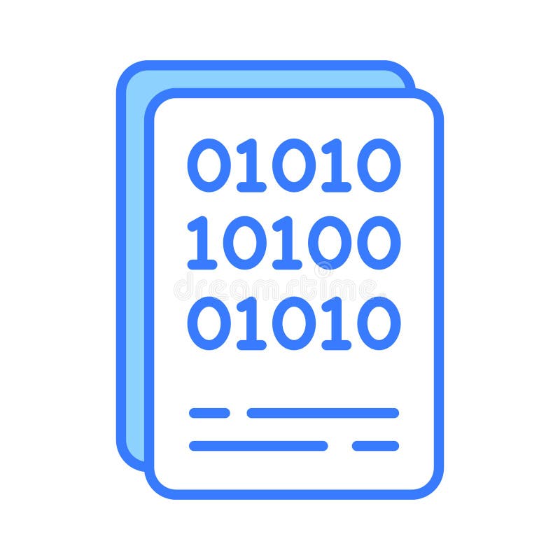 Binary Coding on Sheet Showing Vector of Binary Coding in Modern Style ... Binary Coding on Sheet Showing Vector of Binary Coding in Modern Style ...