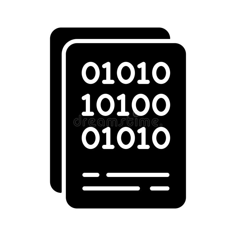 Binary Coding On Sheet Showing Vector Of Binary Coding In Modern Style