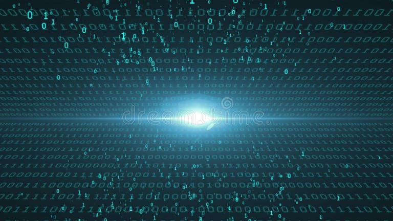 Binary Computer Code Background, Abstract Cyberspace with Digital Code. Binary Digits 1 and 0 in ...