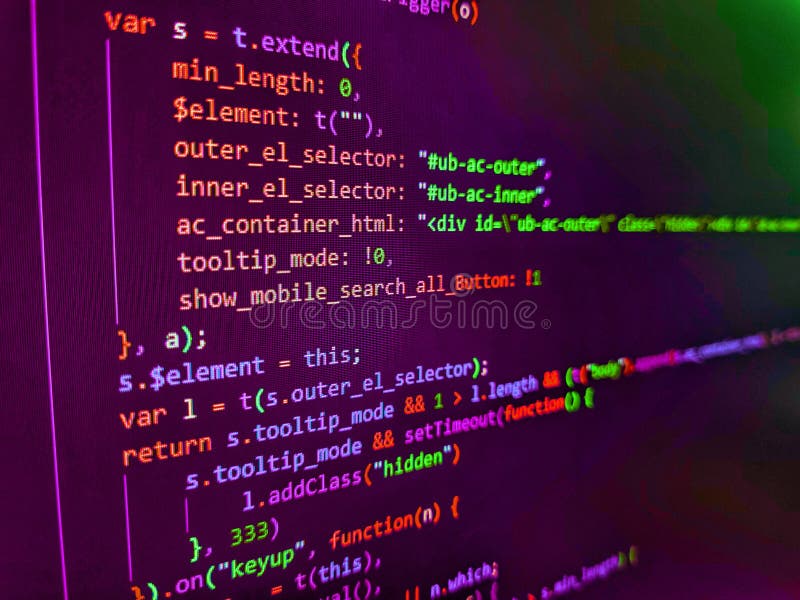 Binary Computer Code Background, Abstract. Mobile App Building. Monitor ...