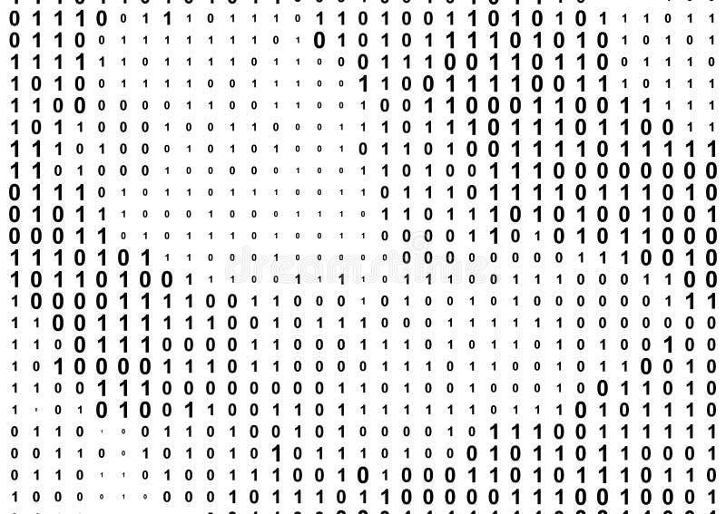 Binary Computer Code Background or Gradient 01 Numbers Pattern Stock Vector - Illustration of ...