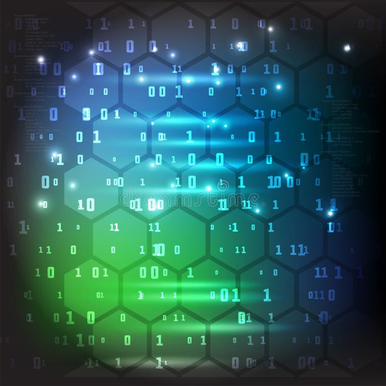 Binary Computer Code Background. Gradient 01 Numbers Pattern. Data and Technology Texture Stock ...