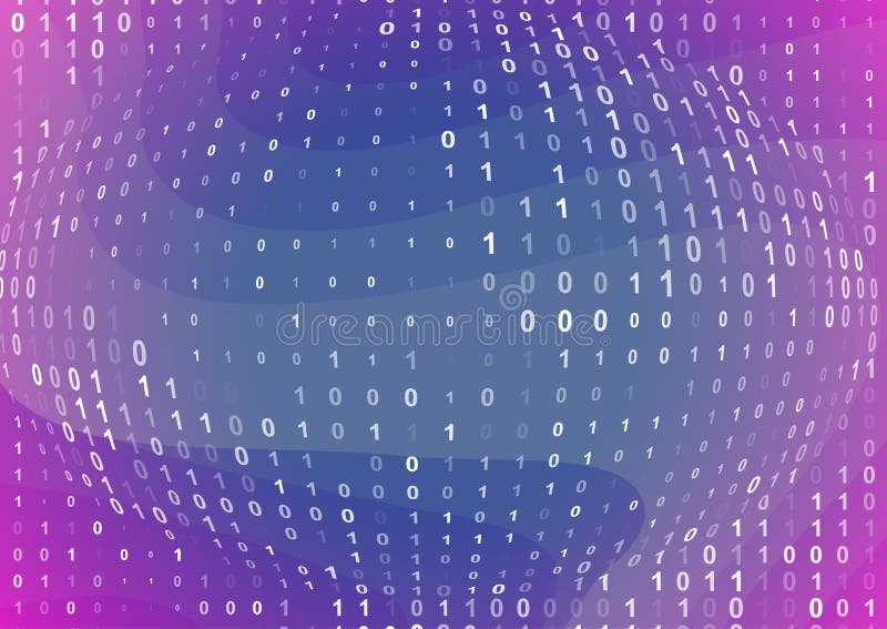 Binary Computer Code Background or Gradient 01 Numbers Pattern Stock ...