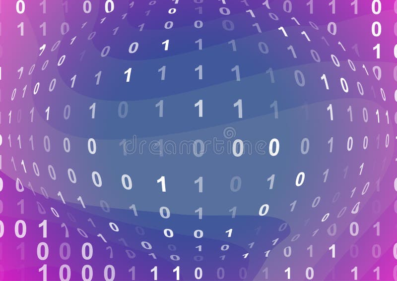 Binary Computer Code Background or Gradient 01 Numbers Pattern Stock Vector - Illustration of ...