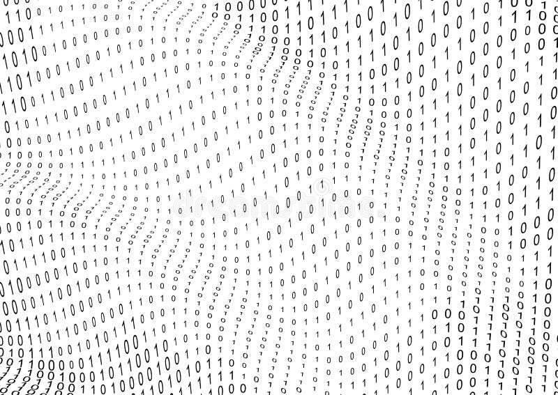 Binary Computer Code Background or Gradient 01 Numbers Pattern Stock ...