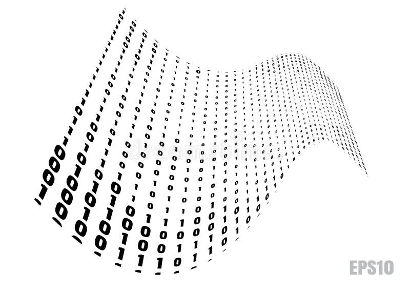 Binary Computer Code Background or Gradient 01 Numbers Pattern Stock ...