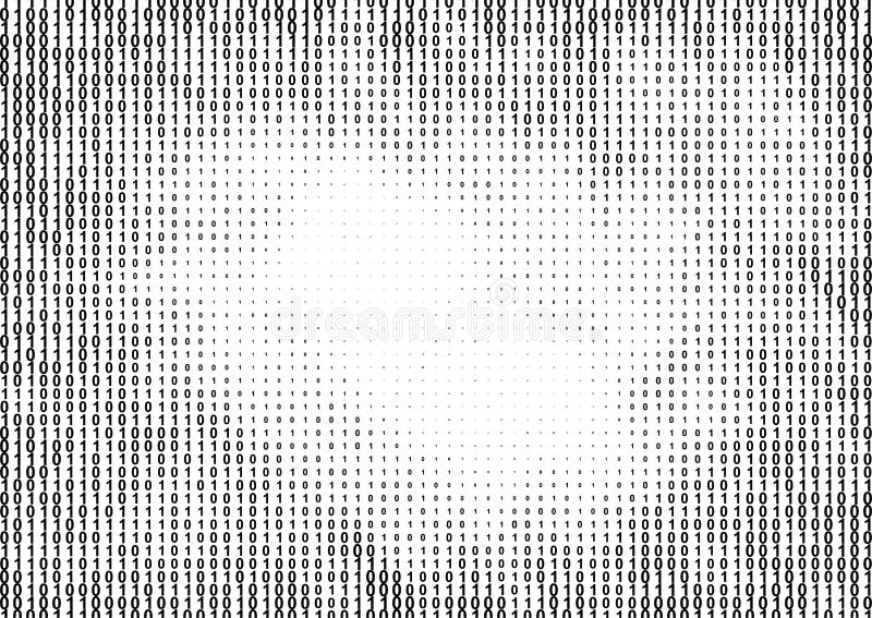 Binary Code Halftone Texture Stock Illustrations – 326 Binary Code ...