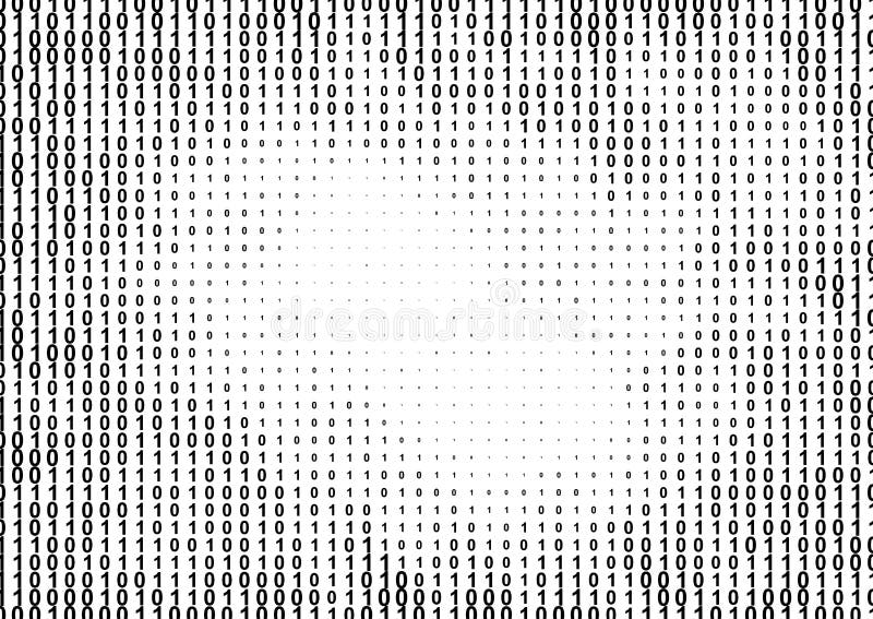 Binary Computer Code Background or Gradient 01 Numbers Pattern Stock ...