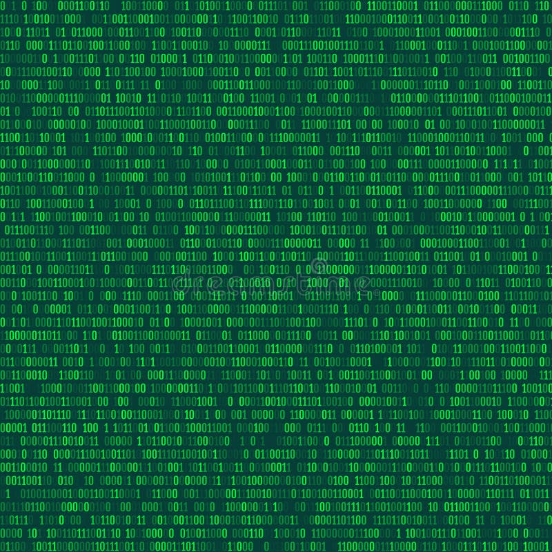 Binary Computer Code Repeating Vector Background Illustration Continuous Pattern Left Right
