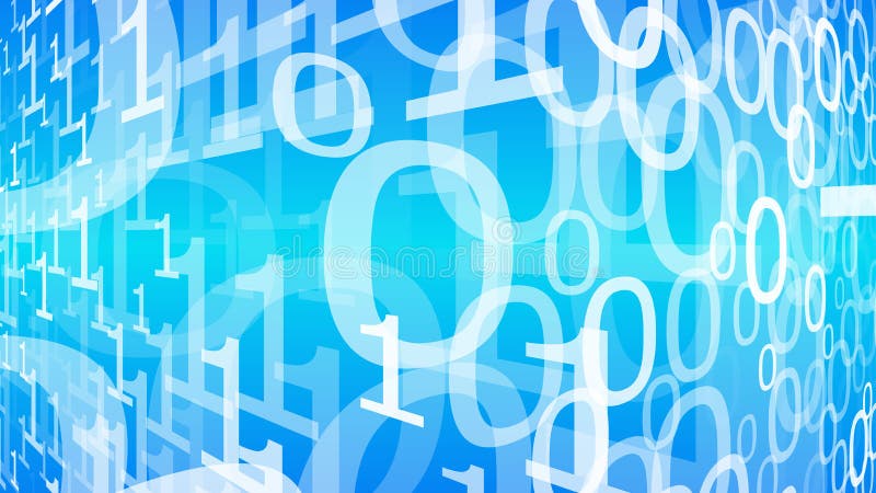 Binary Computer Digits, Vector Cloud Computing Symbol Concept Stock ...