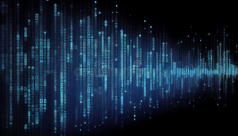 Binary Computer Matrix Code Data Stream Background Stock Illustration ... Binary Computer Matrix Code Data Stream Background Stock Illustration ...