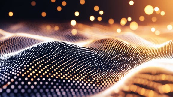 Binary Creating Streams Are Flowing Through Cyberspace Abstract Background Data Light Trails