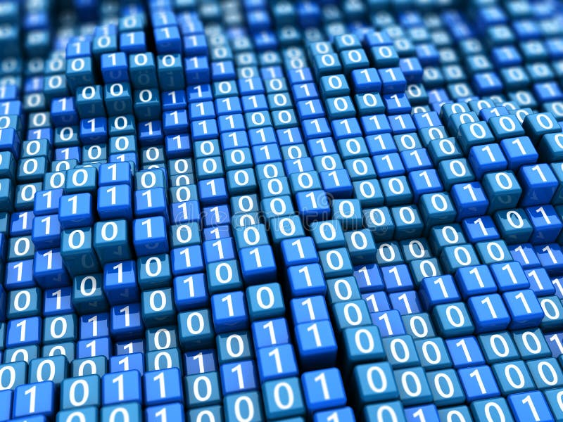 Binary data background stock illustration. Illustration of focus - 61112764