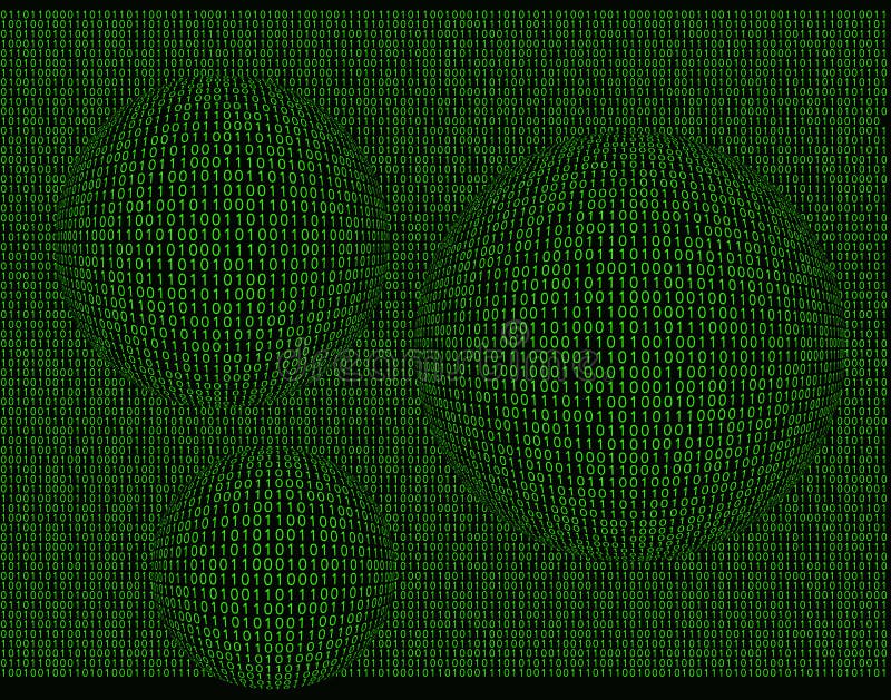 Binary data bubbles stock illustration. Illustration of technology ...