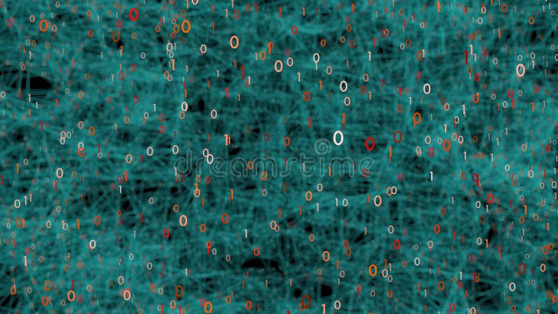 Binary Data Streams Green Lite Stock Video - Video of data, loop: 56344837