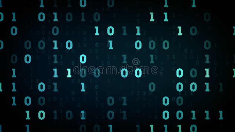 Binary Data Streams Green Lite Stock Video - Video of data, loop: 56344837