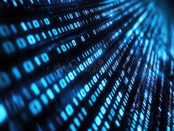 Binary Data Matrix, Computer Circuit Boards Stock Illustration ...