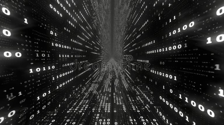 Binary Data Numbers Full Screen, Including Many 0 and 1 and Many Other ...