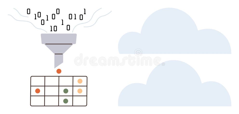 Data Filtering Process with Funnel Sorting Binary Code into Organized Table for Cloud Storage ...