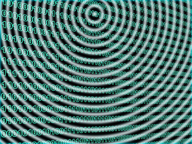 Binary Data With Radiate Wave Picture. Image: 6783609