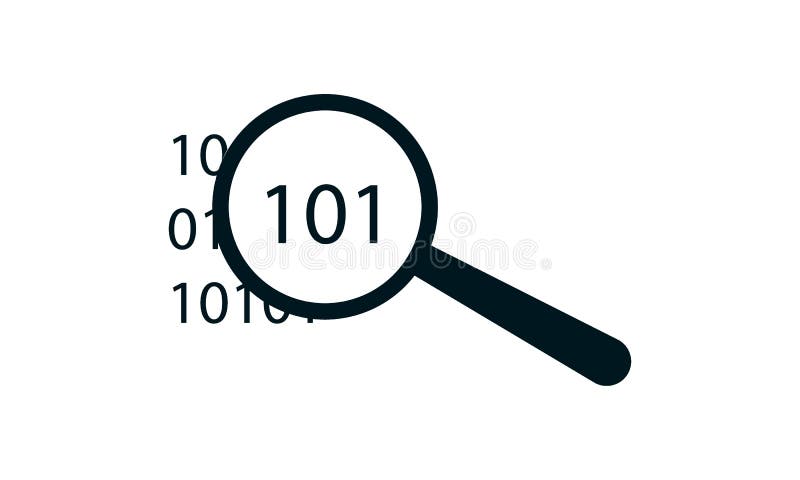 Binary Data Search Icon Vector, Flat Design Best Vector Icon Stock ...