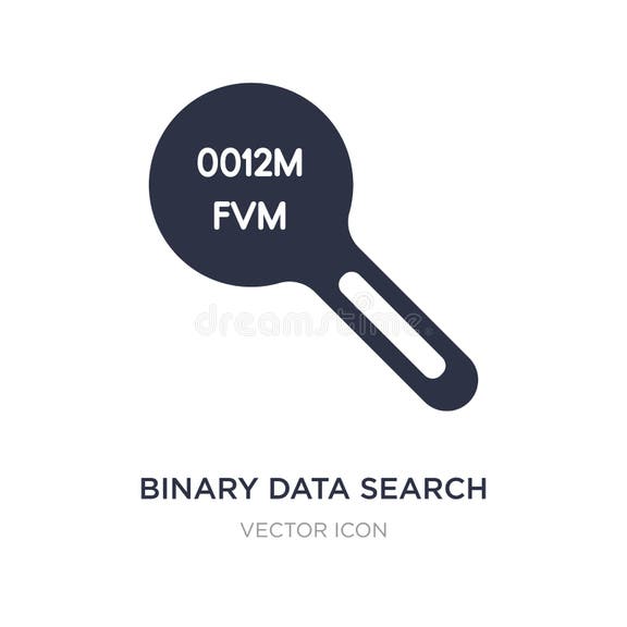 Binary Data Search Icon on White Background. Simple Element ...