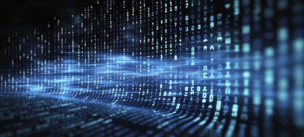 Binary Data Stream Velocity Stock Image - Image of cybersecurity ...