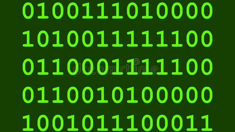 Binary Data Streams Changing at Speed Animation Stock Video - Video of ...