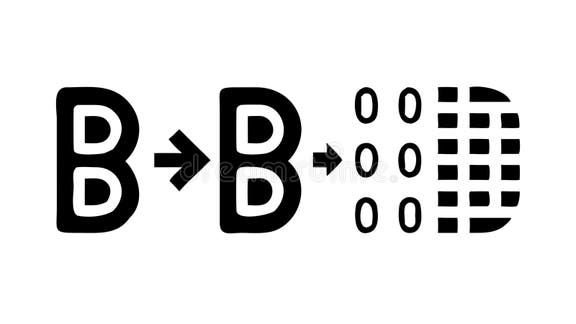 Binary Data Transfer Vector: B2B Information Exchange, Vector Design ...