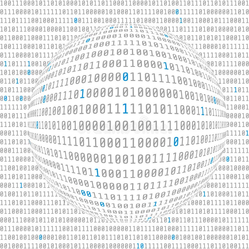 Stream of Binary Code. Abstract Digital Binary Matrix Number Technology Futuristic Concept ...