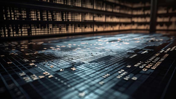 Binary Data Visualization. Hi-tech Background Stock Illustration ...