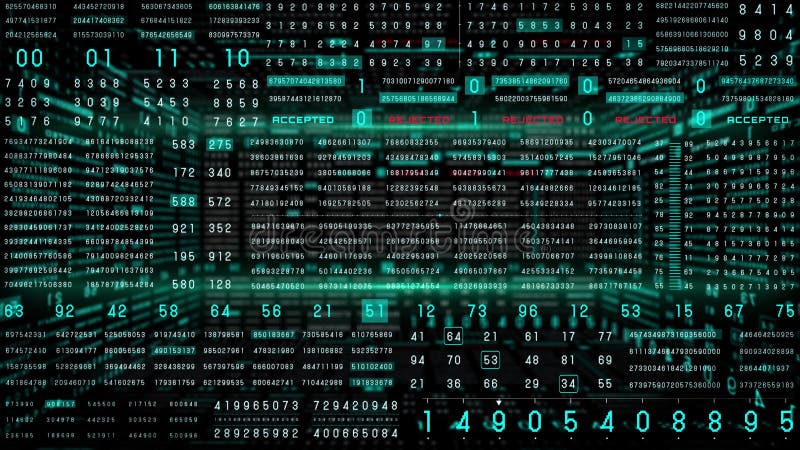 Binary Decimal Algorithm Data Number Security Selection System Hud Futuristic Random Display