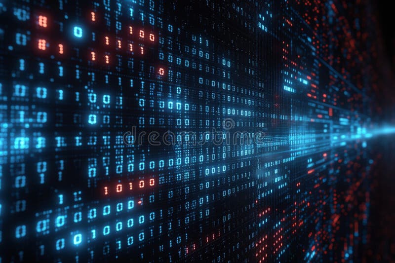 Binary Digit Matrix Streaming Data Forms Abstract Digital Background ... Binary Digit Matrix Streaming Data Forms Abstract Digital Background ...