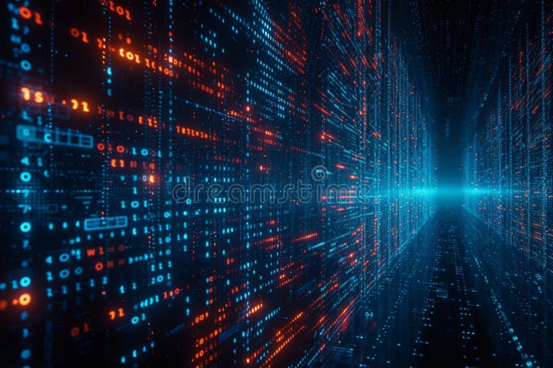 Binary Digit Matrix Streaming Data Forms Abstract Digital Background ... Binary Digit Matrix Streaming Data Forms Abstract Digital Background ...