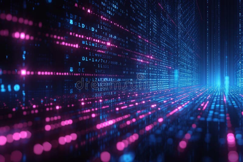 Binary Digit Matrix Streaming Data Forms Abstract Digital Background ... Binary Digit Matrix Streaming Data Forms Abstract Digital Background ...