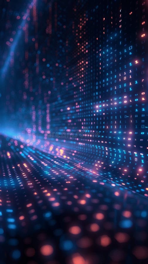 Binary Digit Matrix Streaming Data Forms Abstract Digital Background ... Binary Digit Matrix Streaming Data Forms Abstract Digital Background ...