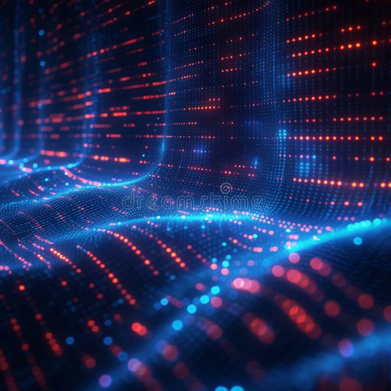 Binary Digit Matrix Streaming Data Forms Abstract Digital Background ...