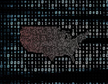 Binary Digital Array, Big Data Transmission and American Map, Programming and Intelligent ...