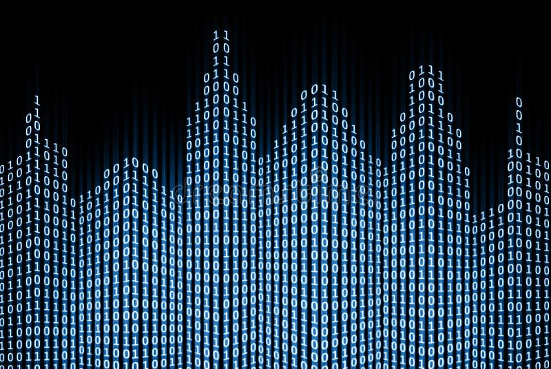 Binary digital city stock illustration. Illustration of blue - 19409713