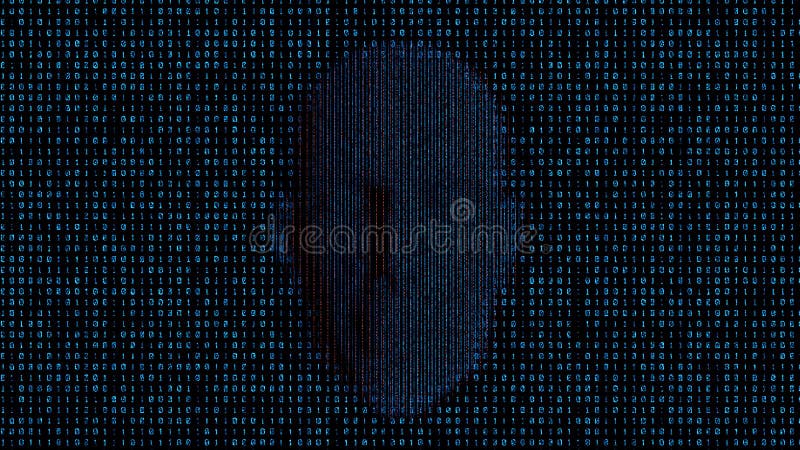 Binary Digital Portrait Technology Digital Connection, Big Data ...