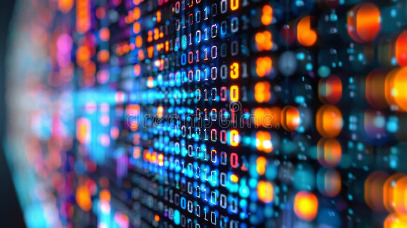 Abstract Binary Code Display.AI Generated Image Stock Image - Image of byte, coding: 379198751