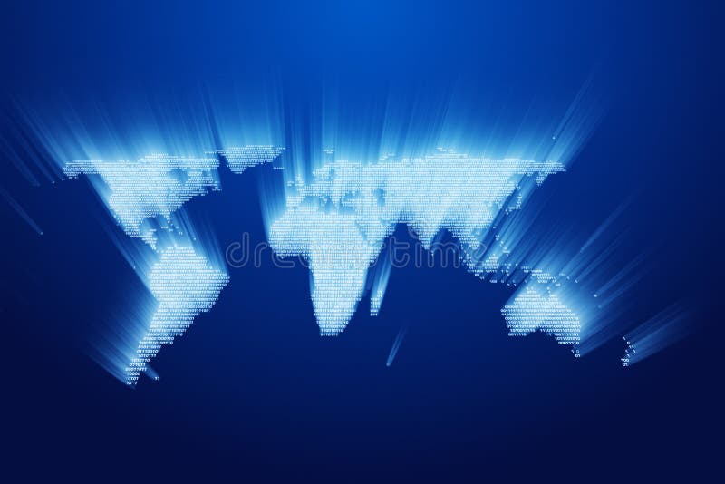 Binary world concept stock illustration. Illustration of people - 22377855