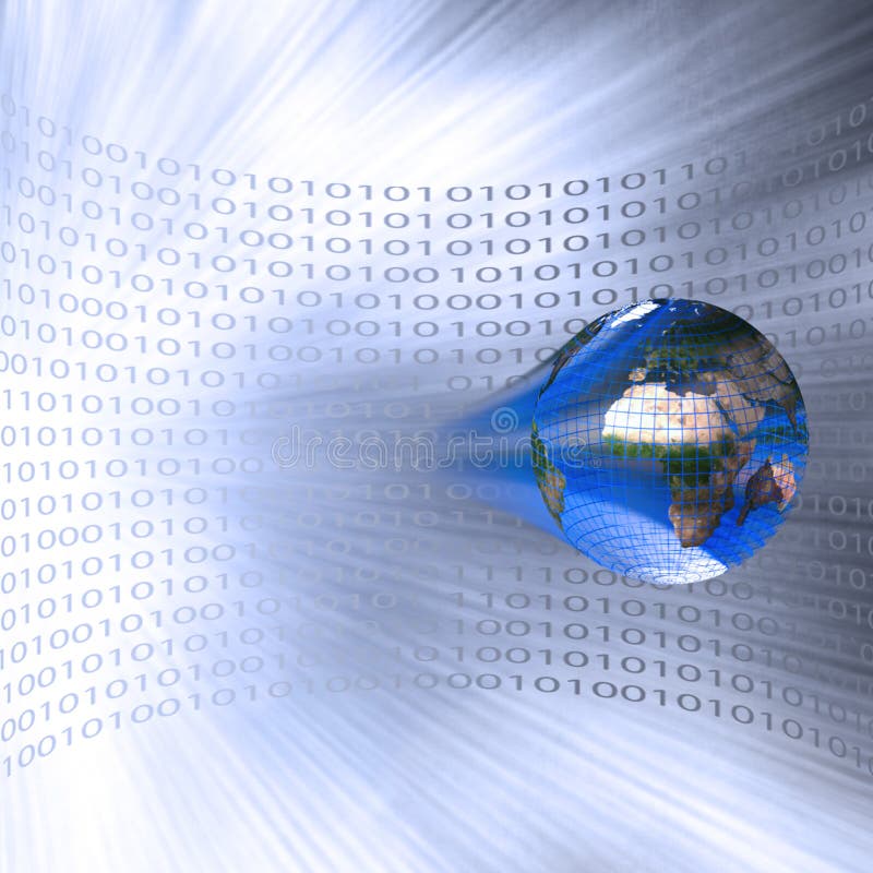 Binary code. stock illustration. Illustration of continents - 1453453