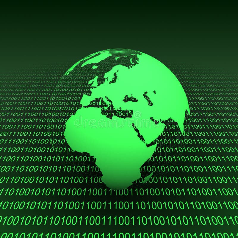 Binary earth stock illustration. Illustration of rendering - 3115810