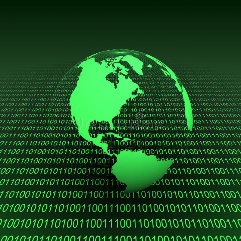Binary earth stock illustration. Illustration of rendering - 3115810